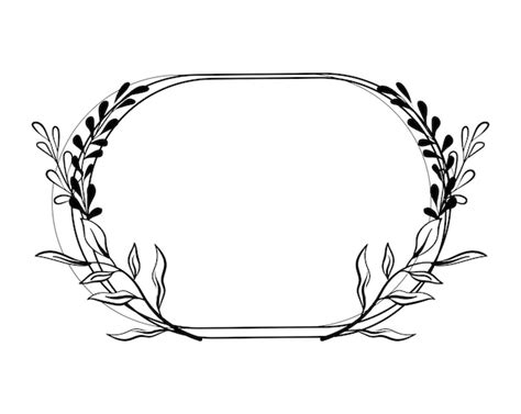 Premium Vector Vector Illustration Of Floral Frame Vignette