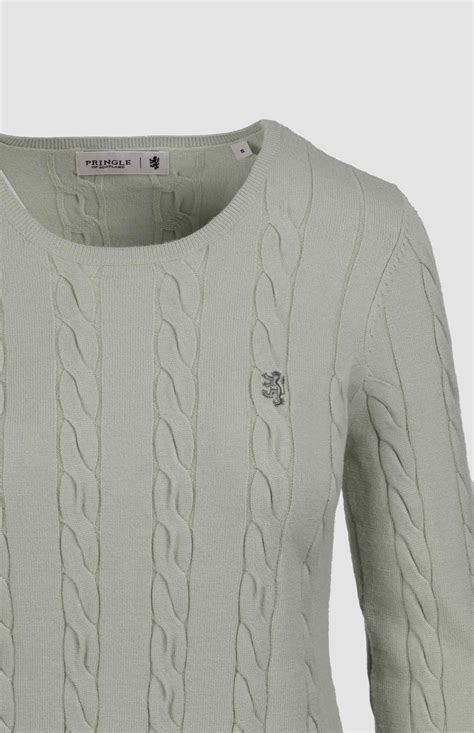 Pringle Ruby Cable Knit Crew Neck Pringle Of Scotland®