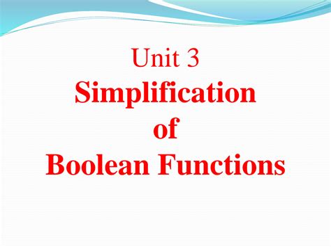 Solution Simplification Of Boolean Functions Studypool