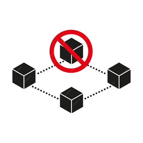 Premium Vector Network Restriction Concept With Prohibited Cube No