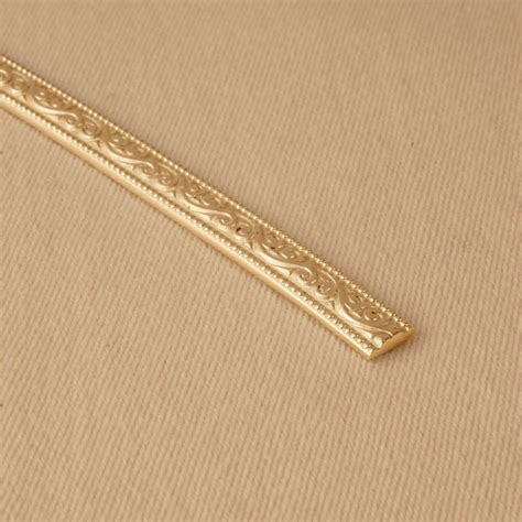 Solid 9ct Yellow Gold Embossed Strip Petaloid Pattern Ore Metals