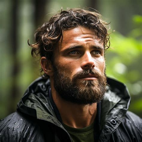 Premium Ai Image Man With A Beard With Autumn Mood Generated By Ai