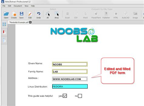 How To Fill And Edit PDF Forms On Linux With Able2Extract Pro 12