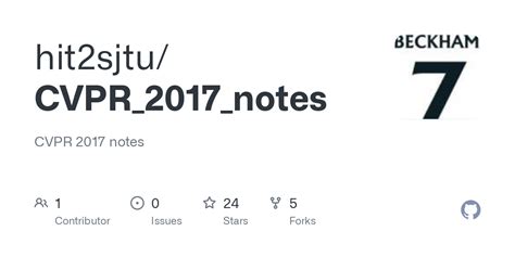 GitHub Hit2sjtu CVPR 2017 Notes CVPR 2017 Notes