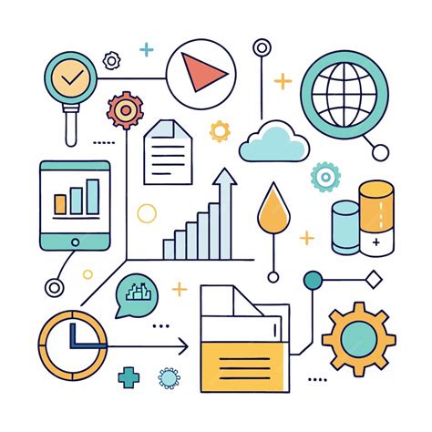 Colorful Infographic Illustration Of Business Workflow And Data Analysis Premium Ai Generated