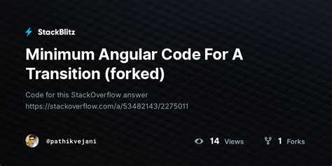 Minimum Angular Code For A Transition Forked StackBlitz