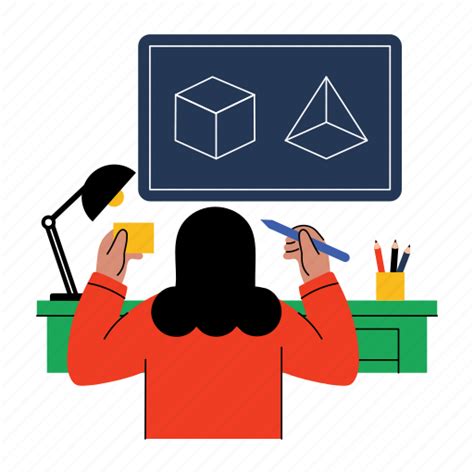 Studying Geometry Class Lesson Learning Illustration Download On Studying Geometry Class Lesson Learning Illustration Download On