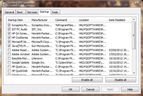 Which Programs Are Safe To Disable With Msconfig Startup Tab Solved Windows 7 Forums