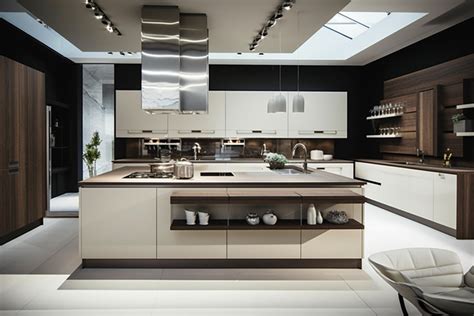 멋진 3d 렌더링의 현대적인 고급 주방 인테리어 디자인 주방 디자인 부엌 바닥 고급 주방 배경 일러스트 및 사진 무료 다운로드 Pngtree