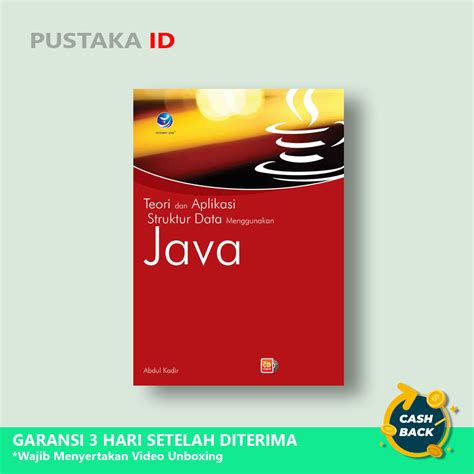 jual buku teori dan aplikasi struktur data menggunakan java cd