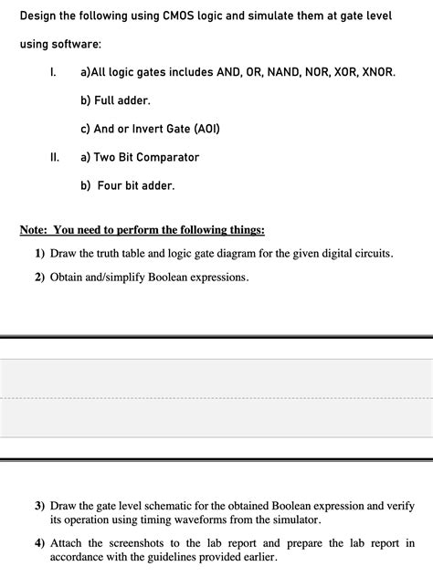 Design The Following Using CMOS Logic And Simulate Chegg Com