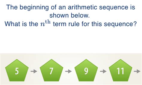 Solved The Beginning Of An Arithmetic Sequence Is Shown Below What Is
