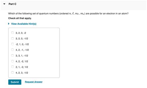 solved which of the following set of quantum
