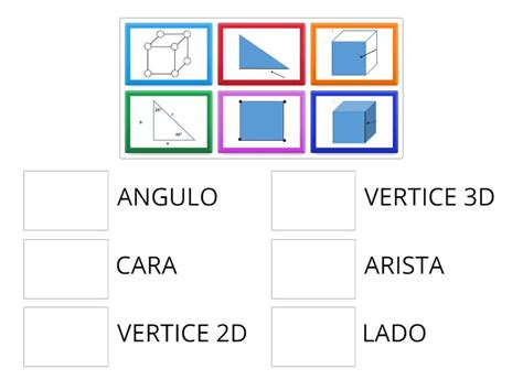 Elementos Figuras 2d Y 3d Une Las Parejas