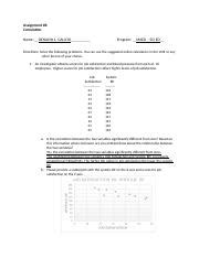 Assignment Correlation Docx Assignment Correlation Name DENALYN L GALICIO Program