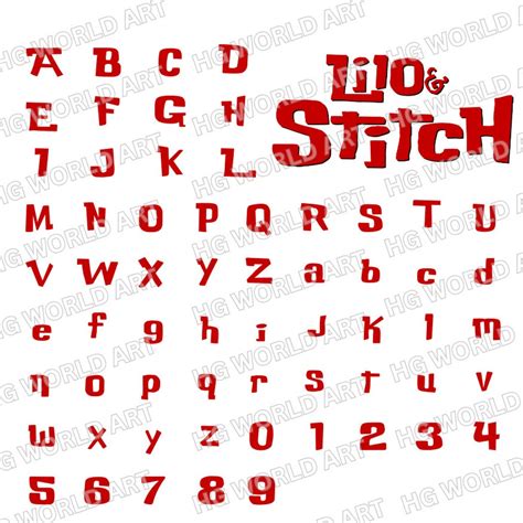 Lilo And Stitch Font Stitch Font Lilo Font Lilo And Stitch Svg Lilo