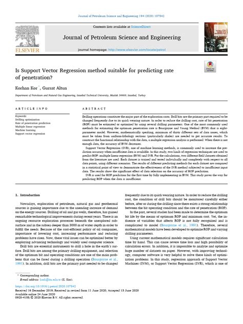 Is Support Vector Regression Method Suitable F 2020 Journal Of