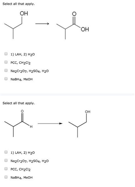 Solved Identify The Reagents You Would Use To Accomplish