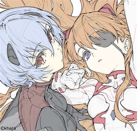 Rei And Asuka By Mikapikazo R Evangelion