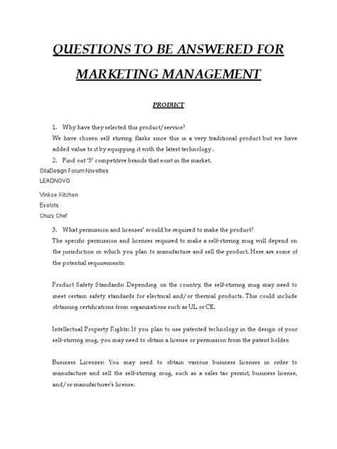 Raghav Joshi Questions To Be Answered For Marketing Management Pdf