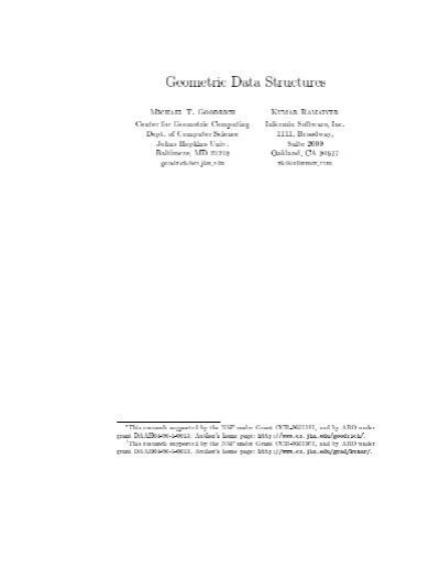 Geometric Data Structures