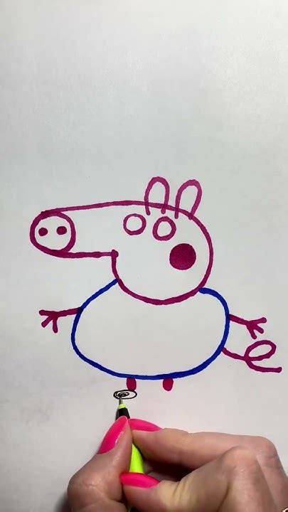 Как нарисовать Свинку Пеппа Джордж Подпишись если понравилось Youtube