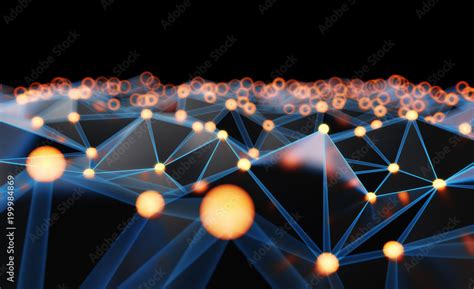Abstract Particle Background Mess Networkfuturistic Plexus Array Big