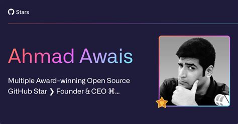 Ahmad Awais Github Stars