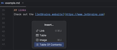 Markdown Webstorm Documentation