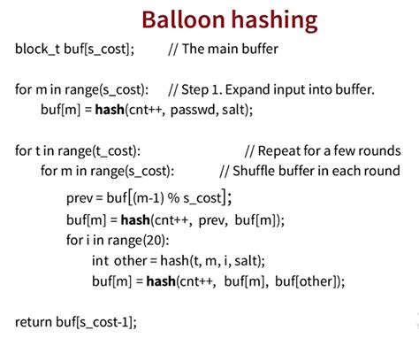 Please Explain The Balloon Hashing Algorithm In