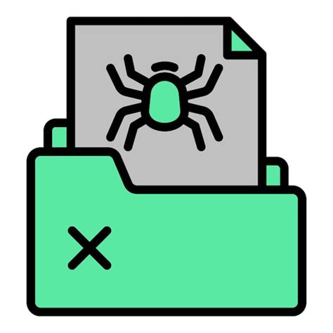 Premium Vector Folder Bug Icon Outline Vector Internet Data Crime Protect