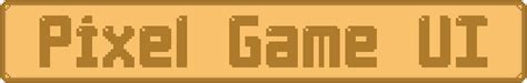 Pixel Game User Interface By Disven