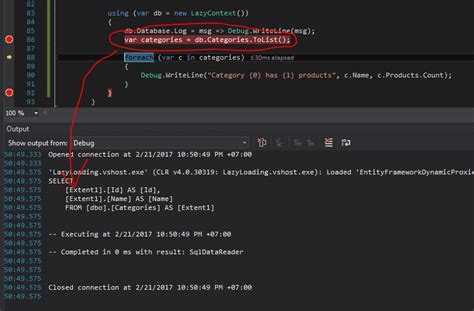 entity framework navigation property lazy loading và eager loading
