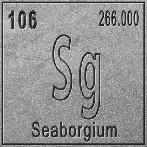 Premium Photo Seaborgium Chemical Element Sign With Atomic Number And Atomic Weight
