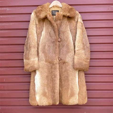 Myer Melbourne Furriers Womens Size 8 Brown Fur Coat S Used Very