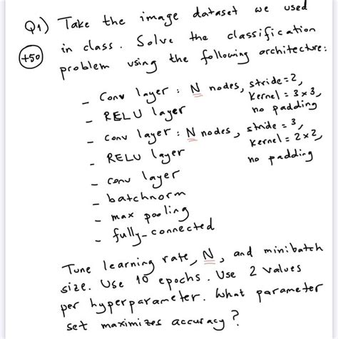 Solved Take The Image Dataset We Used In Class Solve The Chegg