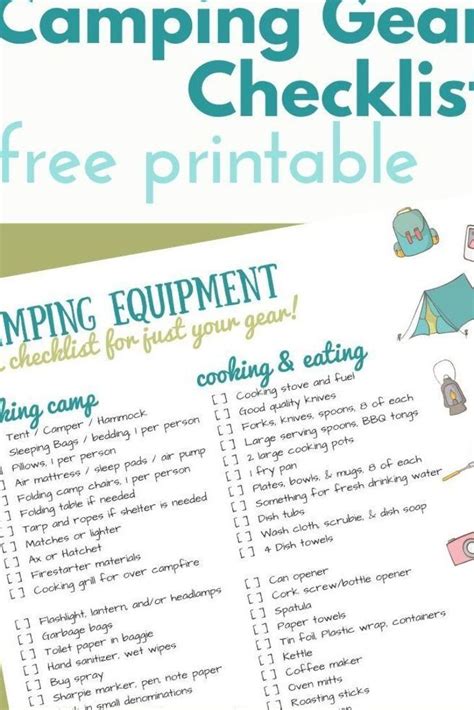 Use This Printable Camping Gear Check List And Make Sure Youve Brought