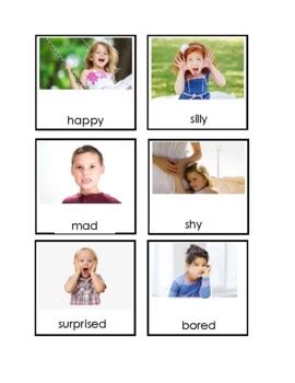 Montessori Emotion Picture Cards By Montessori Mom Teacher Tpt