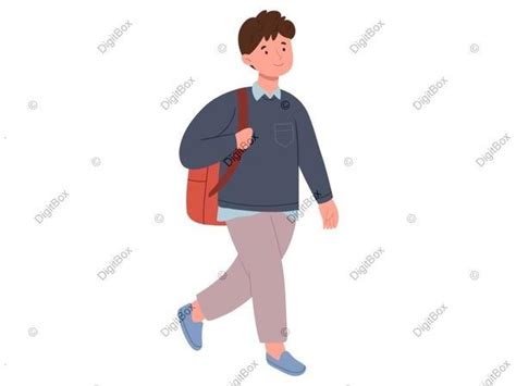 وکتور دانش آموز پسر دیجیت باکس Digitbox