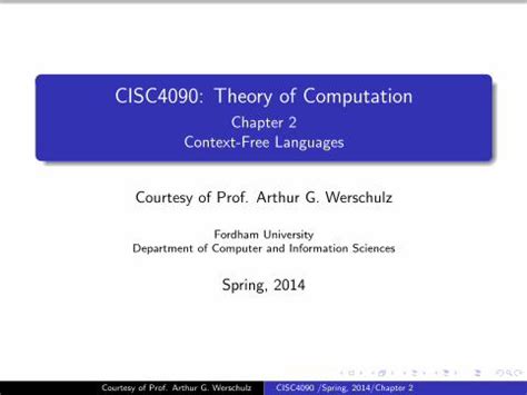 PDF CISC4090 Theory Of Computation First Used To Study Human Languages Lets Do Parse