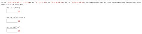 solved empty or ∅ for the empty set a ac∩ b∩cc b