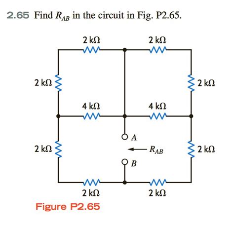 solved find r ab in the circuit in fig p2 65