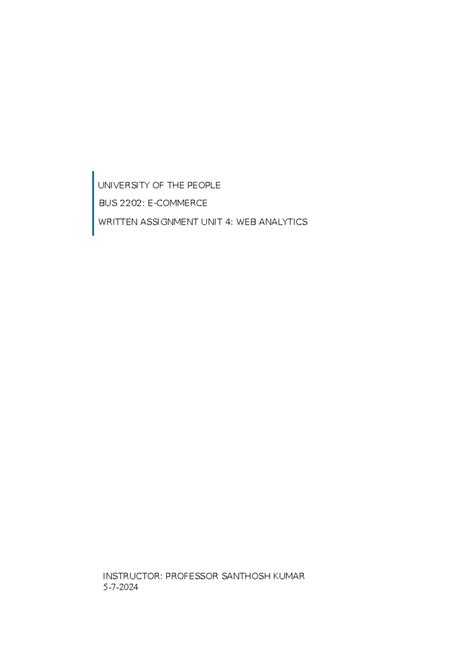 Bus 2202 Unit 4 Written Assignment University Of The People Bus 2202