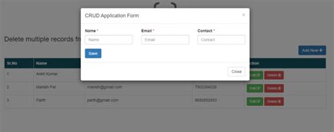 CRUD Application In PHP Using JQuery AJAX Coding Birds Online