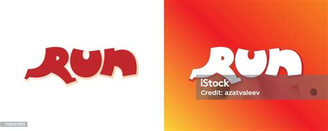 만화 스타일의 빨간색 배경을 실행 합니다 문자 R 양식 실행 남자입니다 격리 된 벡터 기호 기호 요소입니다 조판 디자인 배너