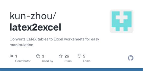 GitHub Kun Zhou Latex2excel Converts LaTeX Tables To Excel Worksheets For Easy Manipulation