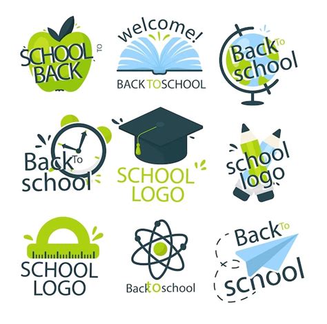 дизайн логотипа образования Премиум векторы