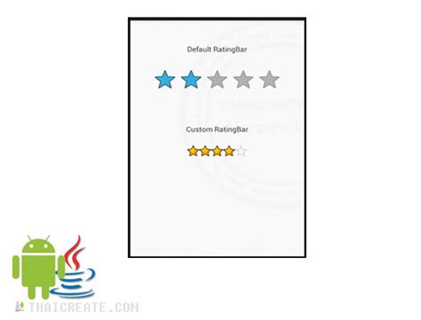 Android And Custom Ratingbar