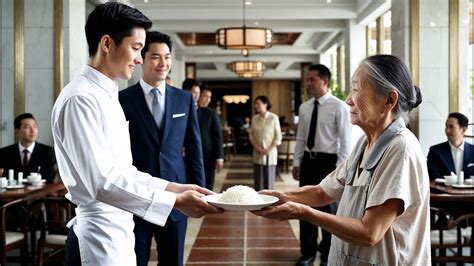 가난한 노부인을 위해 식사를 도와주던 웨이터가 상사에게 해고당하고 30분 후 예상치 못한 일이 발생 Youtube
