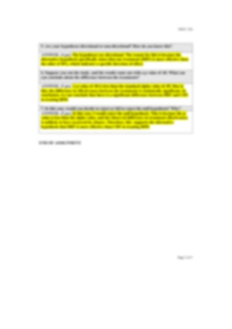 Solution Psyc 354 Liberty University Hypothesis Testing Template Josie